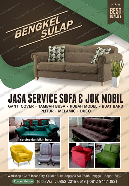 Contoh Desain Brosur Service Sofa - Contoh Desain Banner Spanduk