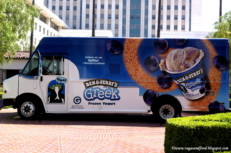 Free scoops! Ben & Jerry's Greek frozen yogurt food truck - Vegas and Food