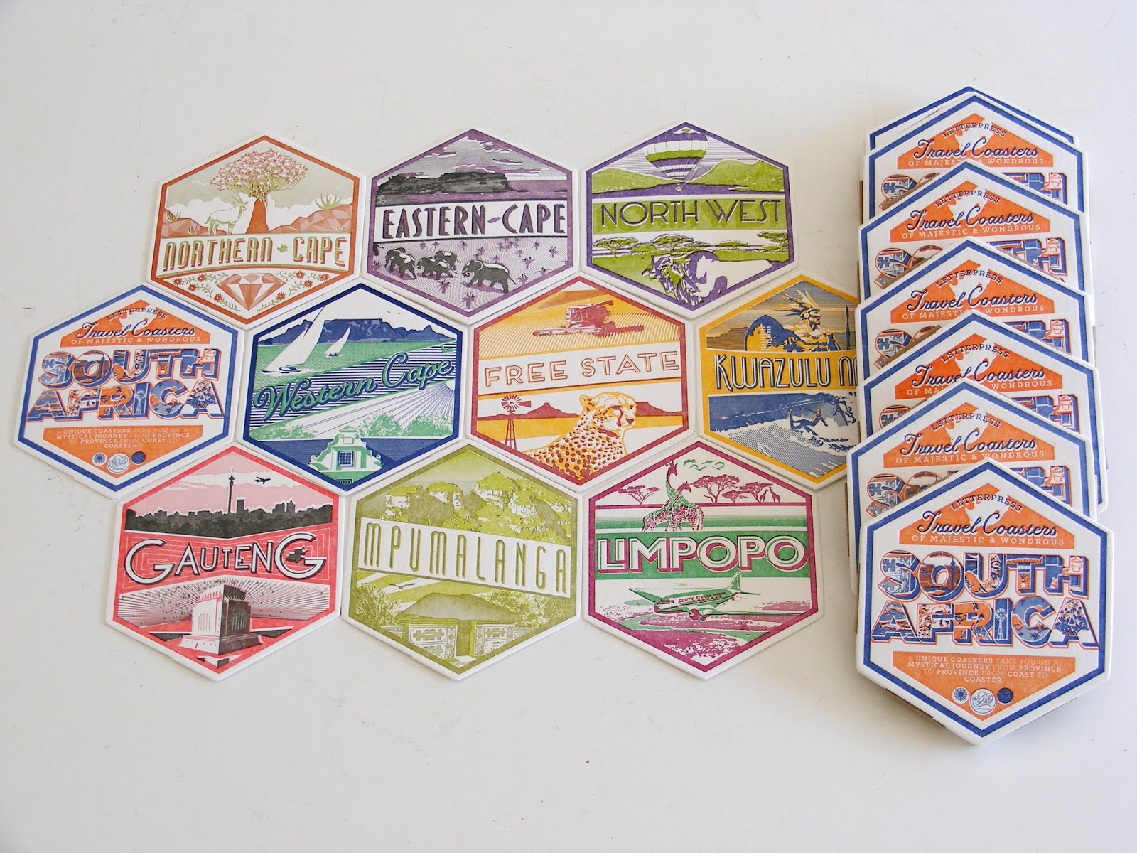 VAMP FURNITURE: 9 unique coasters for South Africa's 9 unique provinces ...