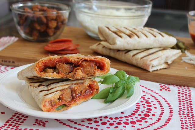 Food Lust People Love: Grilled Pepperoni and Sausage Pizza Wraps