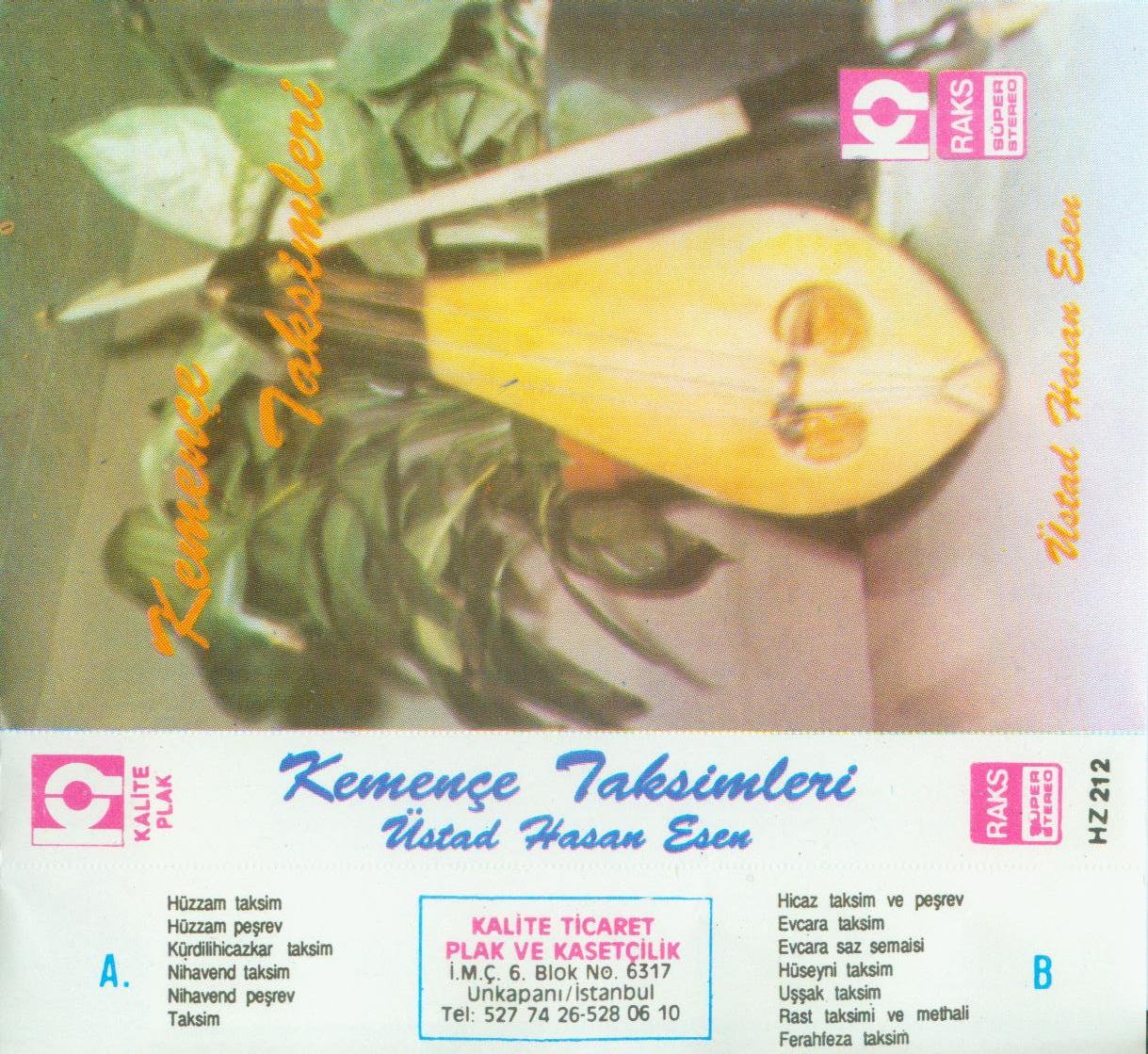 Oriental Traditional Music from LPs & Cassettes: Üstad Hasan Esen ...