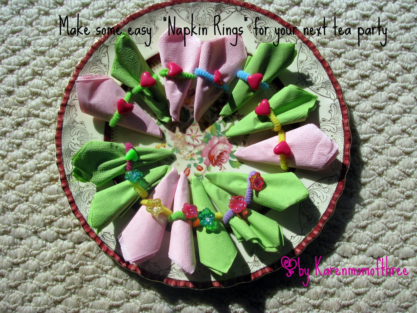 Karen Mom of Three's Craft Blog: Create your own doll sized napkins ...