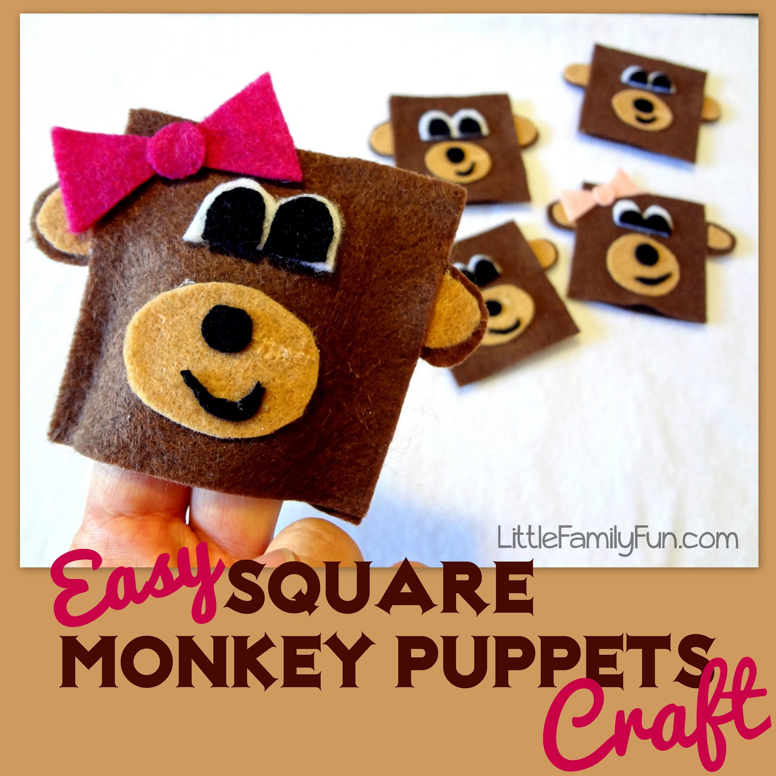 Square Monkey Puppets