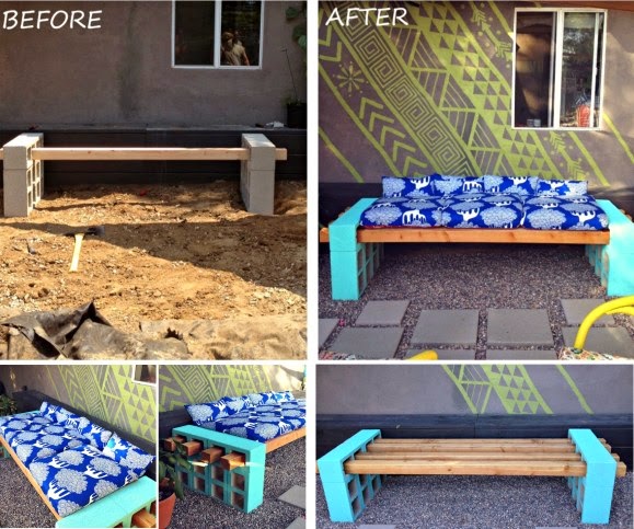 Ideas & Products: Cinder Block Bench