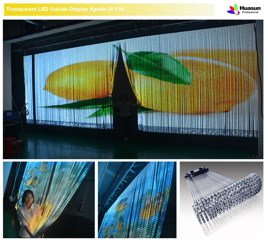 Transparent LED Curtain Display From Huasun Apollo Series: Transparent ...