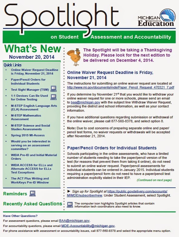 Minds on Mathematics: Spotlight on Student Assessment and ...