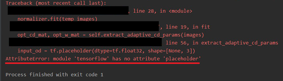 AttributeError: module 'tensorflow' has no attribute 'placeholder'