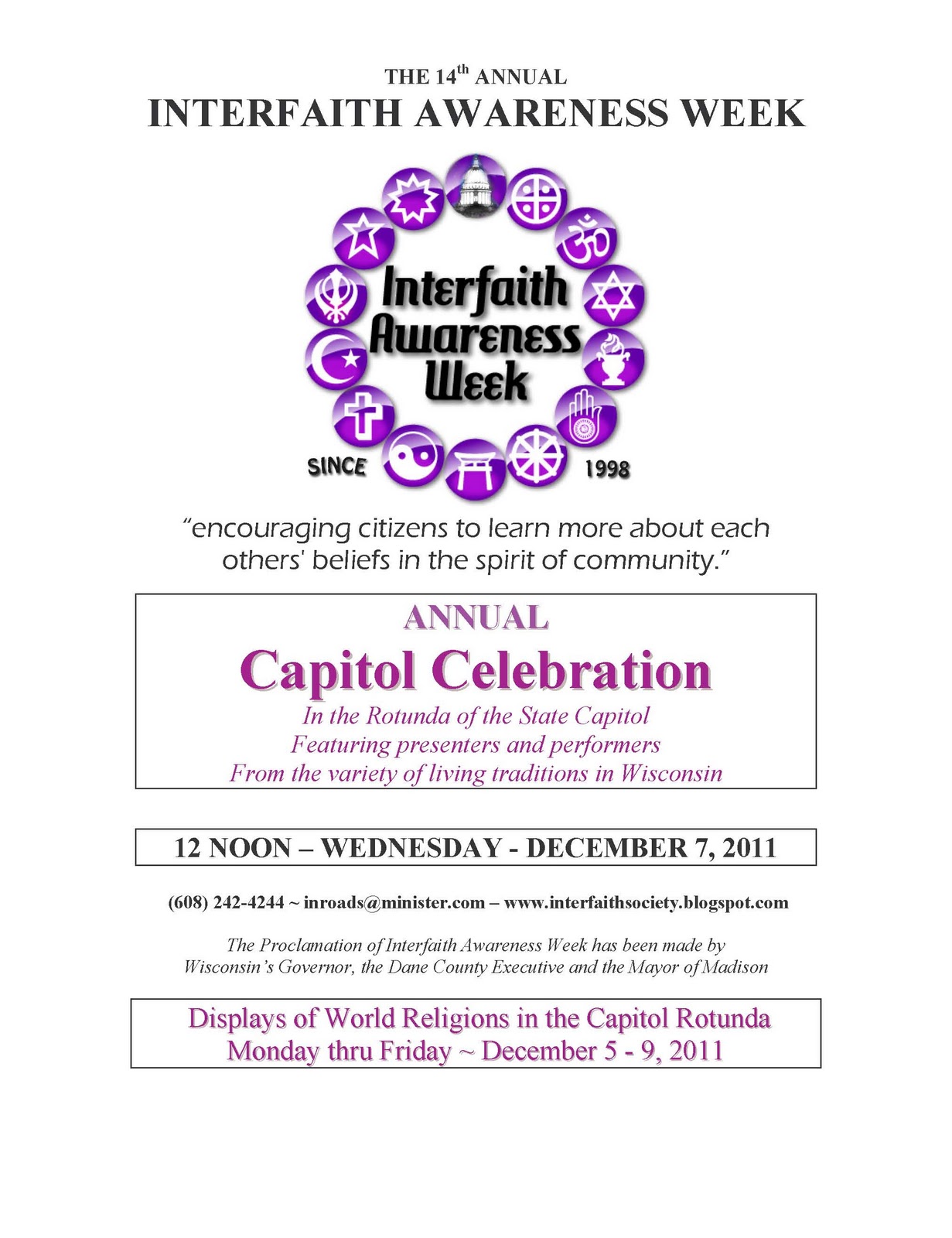 Interfaith Society: December 2011