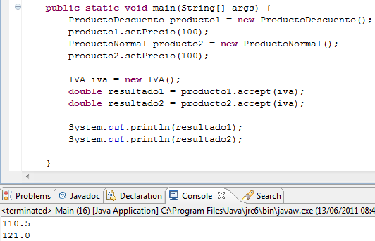 Mi granito de java: Visitor