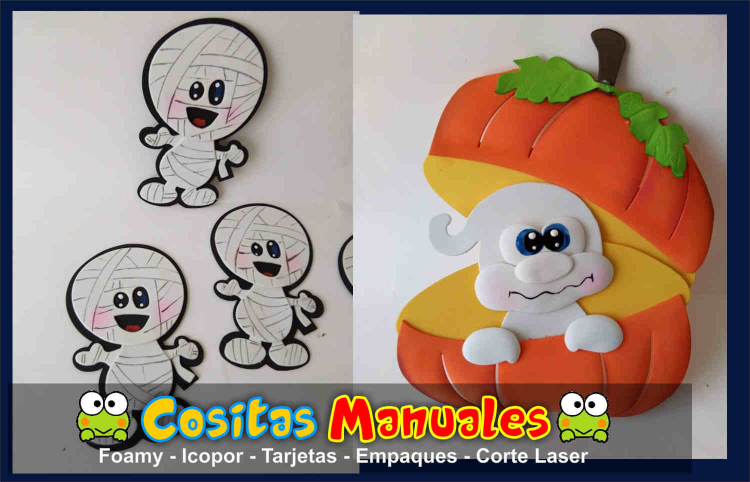 Decoraciones Para Halloween o dia De las Brujas en Foami - Lili Daza Diseño