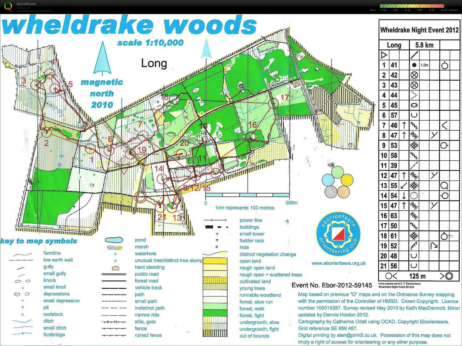 Orientēšanās kartes: Wheldrake Woods (York)