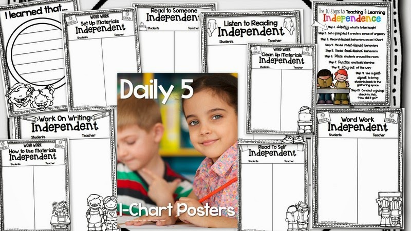 Freebielicious: Daily 5 I-Chart Freebies