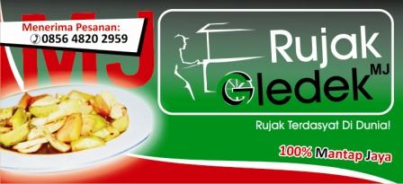 Banner untuk Rombong Rujak Gledek | ---- BALAI DESAiN - Jasa Grafis