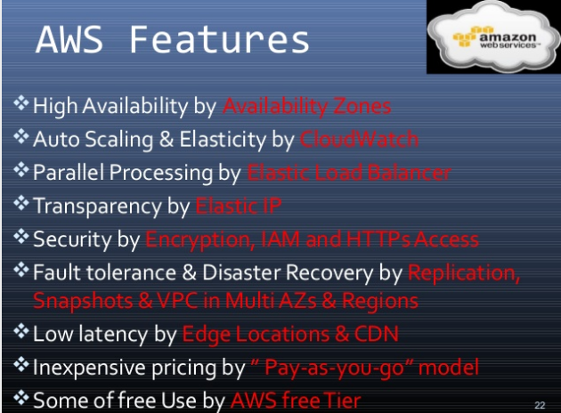 AWS Features - MY AWS