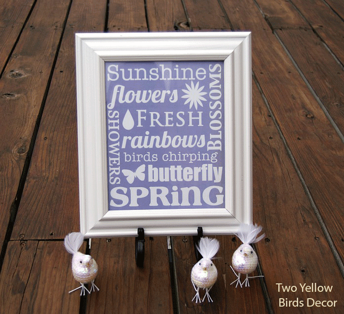 Two Yellow Birds Decor: Free Spring Subway Art Printable #1