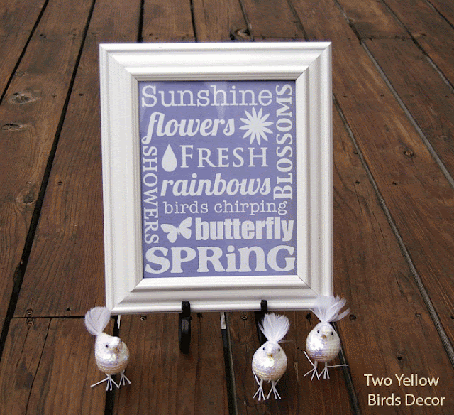 Two Yellow Birds Decor: Free Spring Subway Art Printable #1