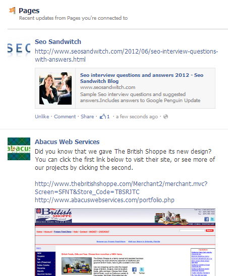 Facebook Introduces Pages Feed - SEO Sandwitch