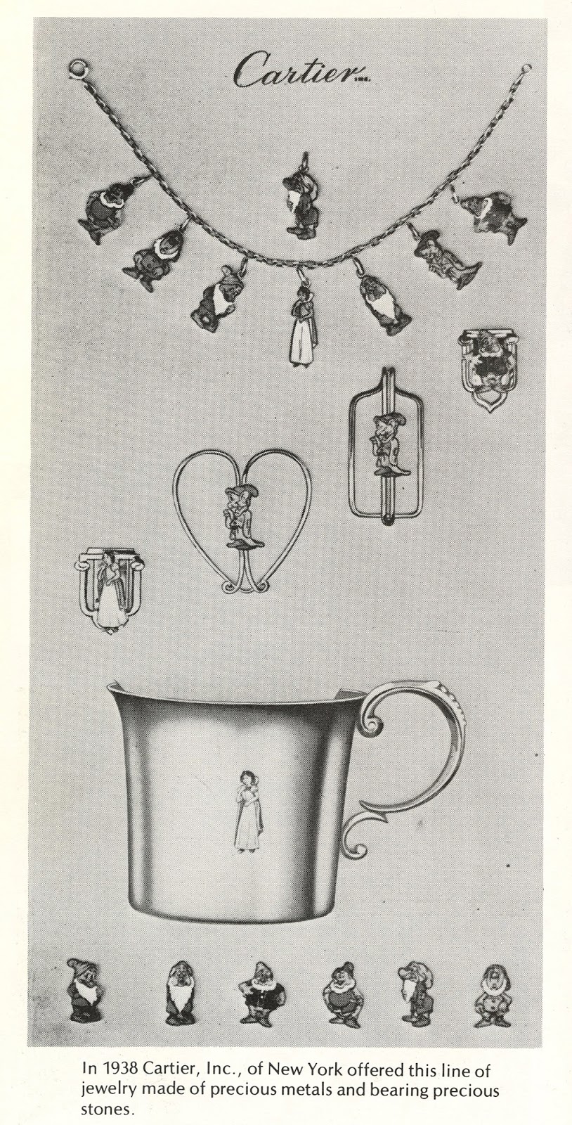 Filmic Light - Snow White Archive: 1937-38 Cartier Snow White Charm ...