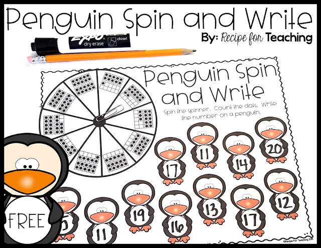 Penguin Spin and Write - Recipe for Teaching
