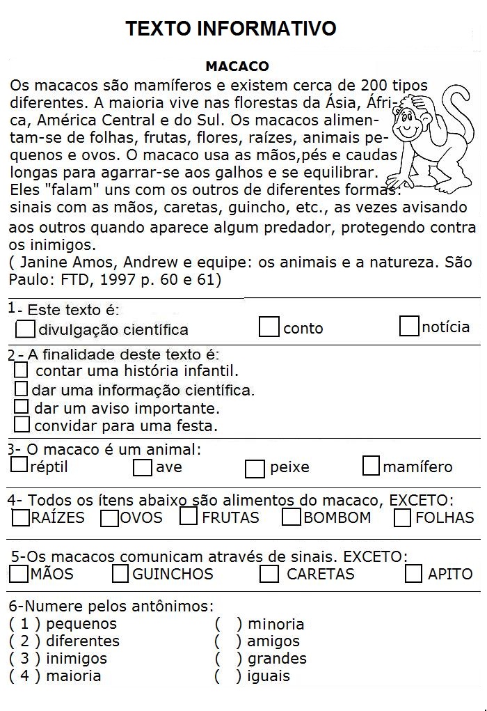 COMPARTILHANDO SABERES: Trabalhando Textos Informativos