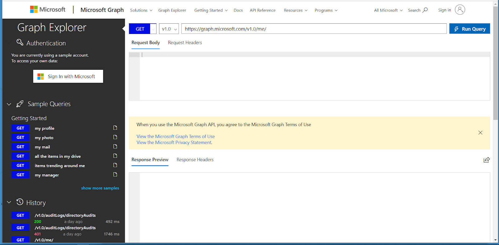 Azure And Co Request Graph In A Powershell Script To Get Azure Ad Logs