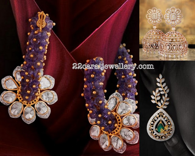 Classic Diamond Earrings by TBZ - Jewellery Designs