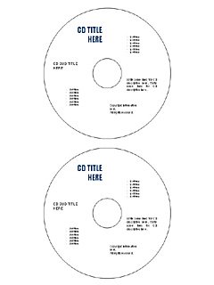 Office Template: Blank CD-DVD Label