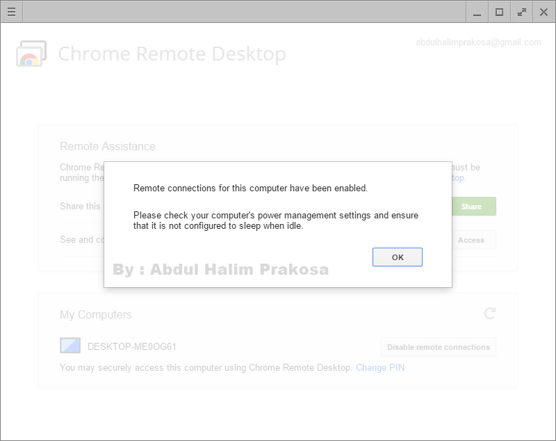 Remote desktop dengan Chrome Remote Desktop ~ Blog Abdul Halim