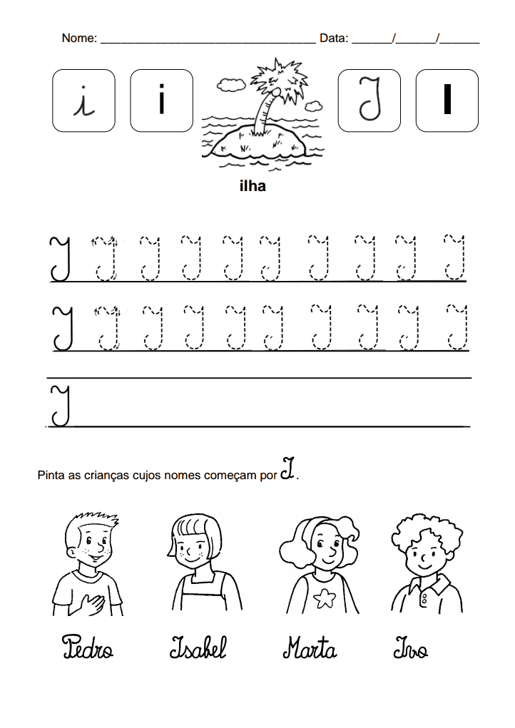 Crescer, aprender e sorrir! : recursos da letra i