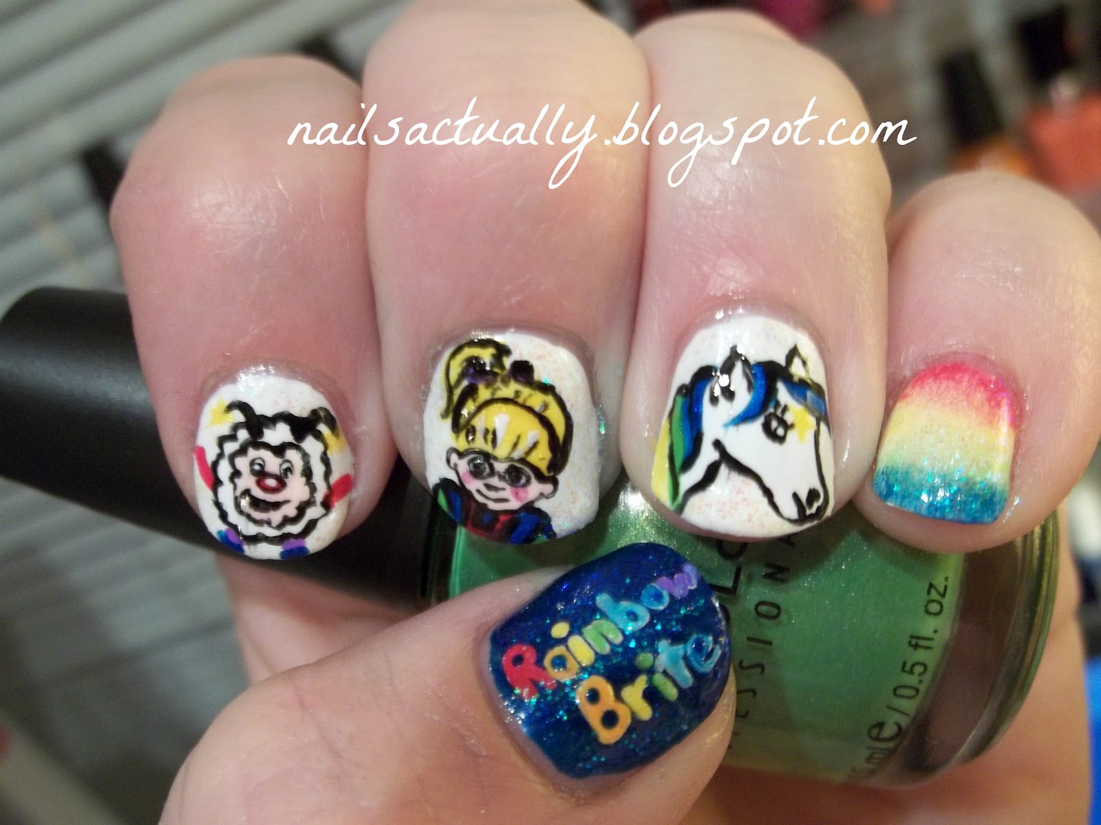 Nails Actually Rainbow Brite Nails Week 18 Of The Year Of Polish Challenge