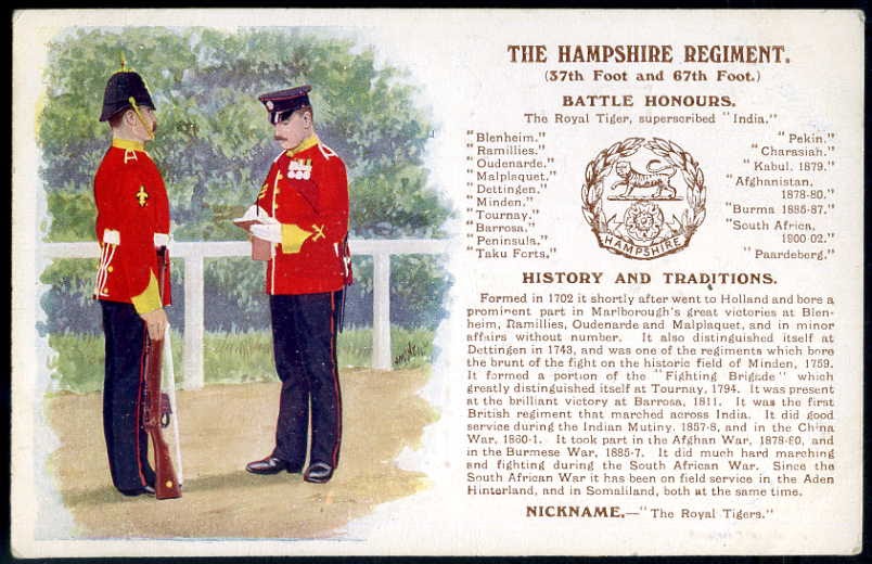 Army Service Numbers 1881-1918: Hampshire Regiment - 1st & 2nd Battalions