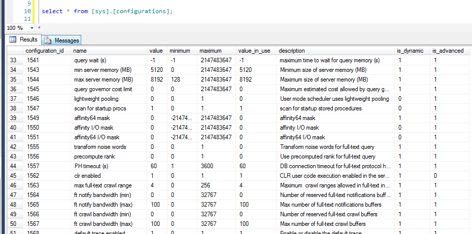 CopyPaste.Net: sys.configurations - (SQL) Server configuration