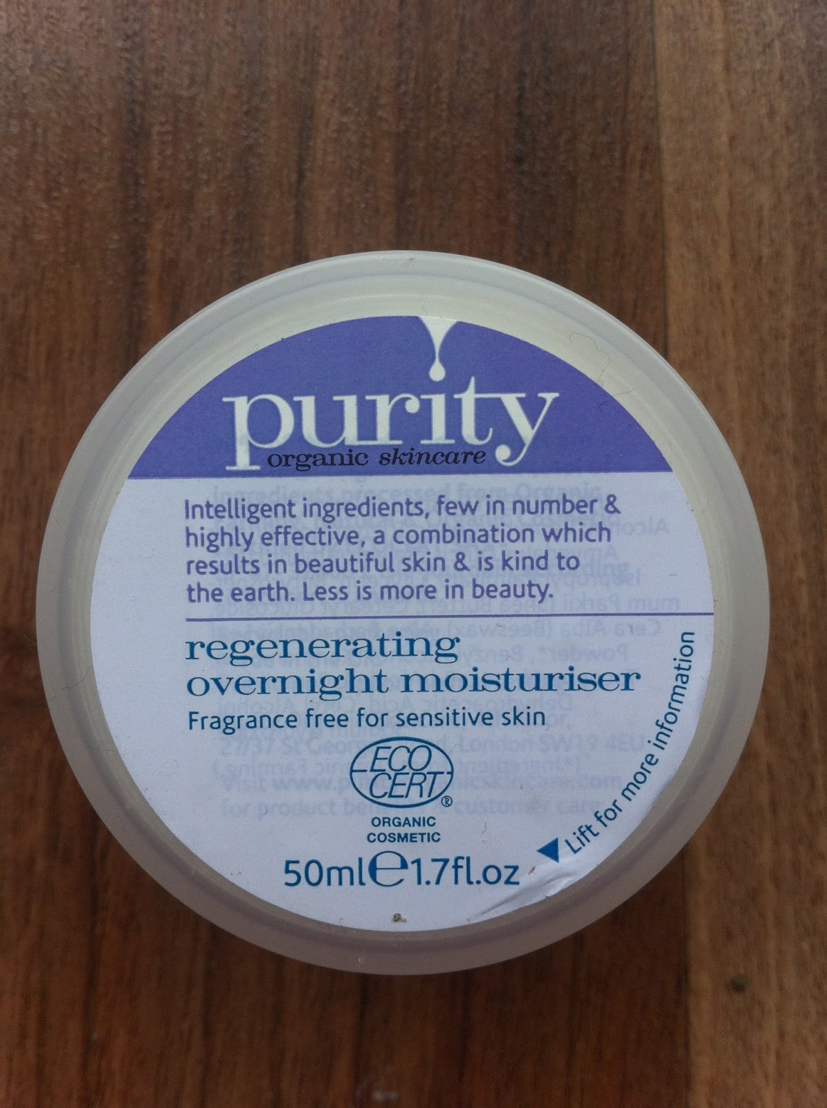 Purity organic skincare review.