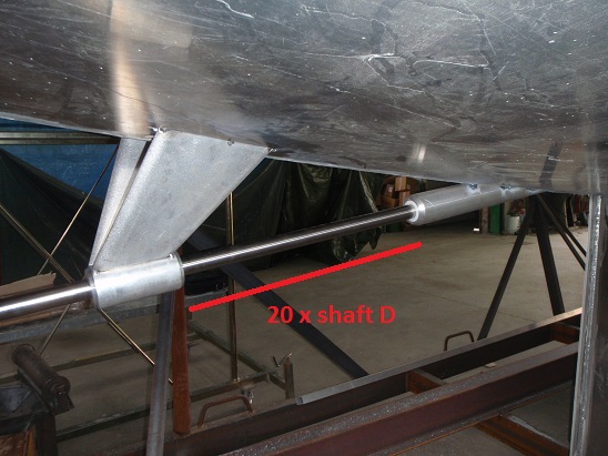 OndaNera: Stern Tube and Propeller Strut