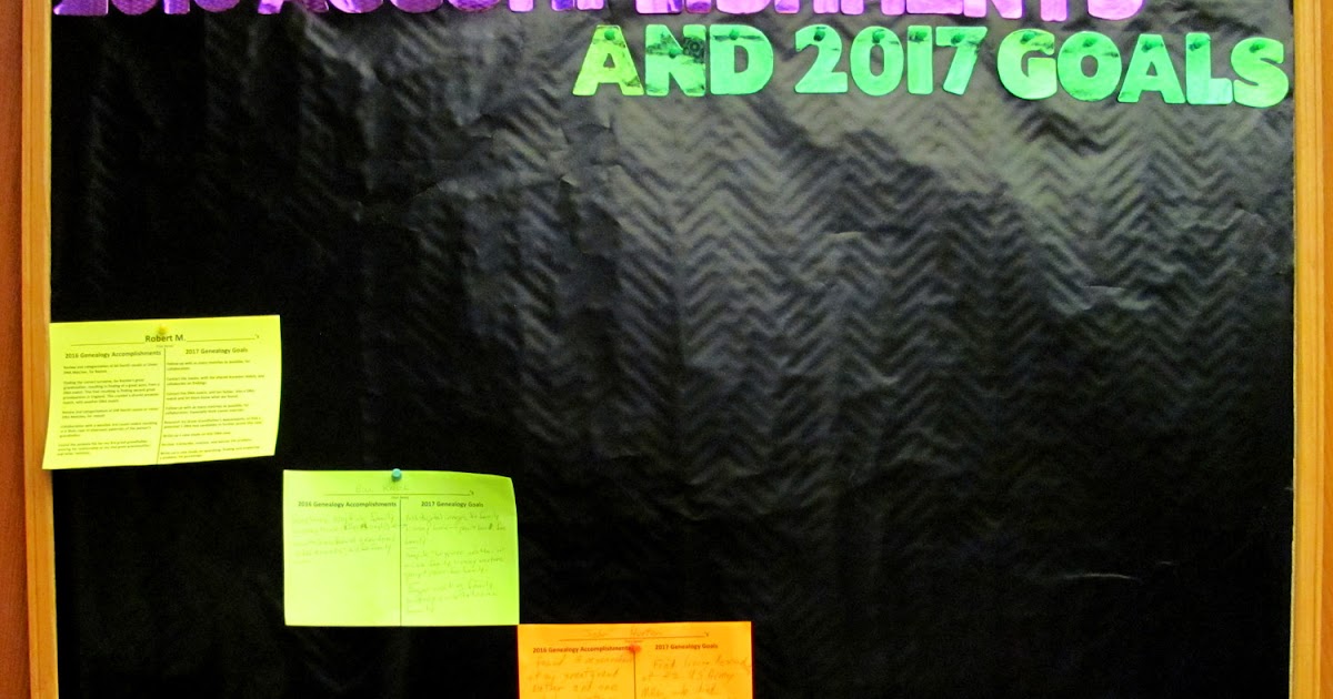 MCGG and Let's Talk...Genealogy: Add Your 2016 Accomplishments and 2017 ...