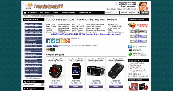 Toko Online Baru Toko Online Terpercaya 100% - By PolisiOnline.com