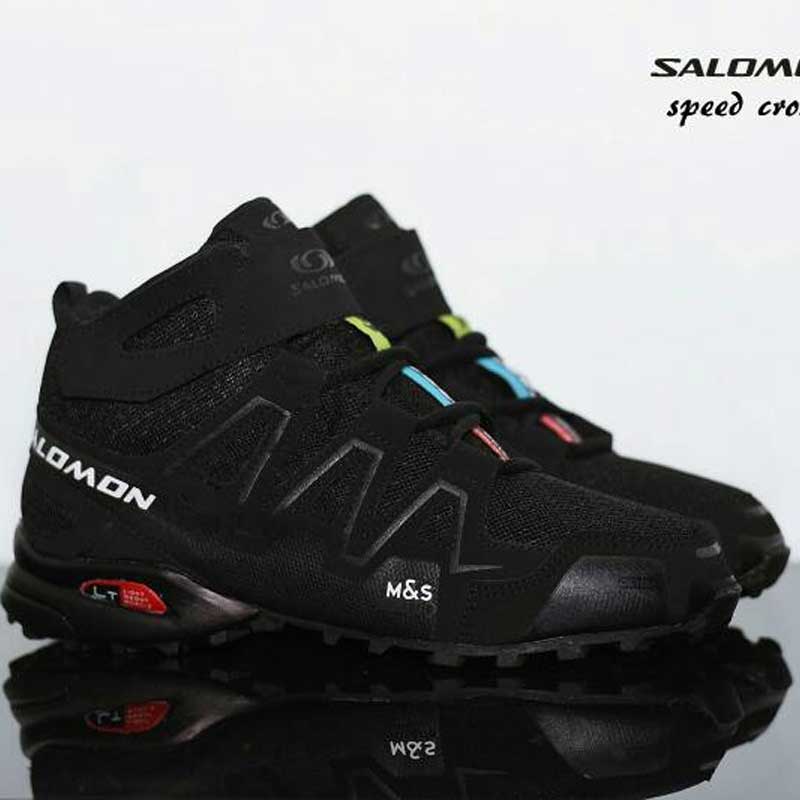 Sepatu Gunung Salomon High Hitam Full [SGH-004] | Omsepatu.com