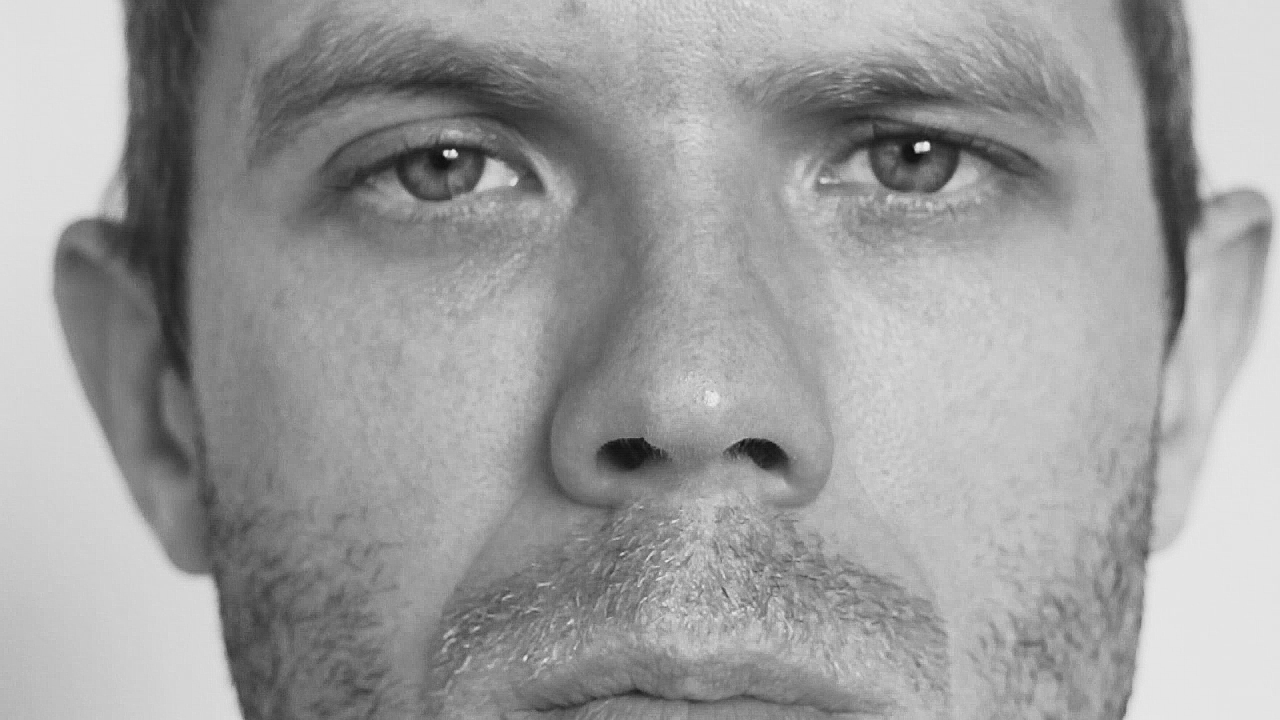 facial references for animation: nose down [is, front, 30fps, ECU]