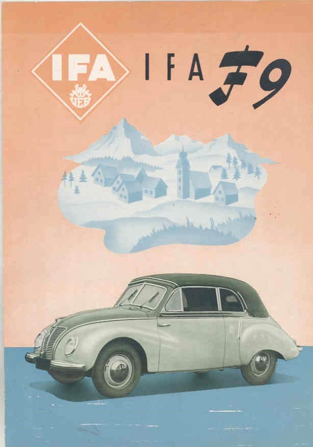 DKW Auto-Union Project: 1949 IFA F9 Brochure