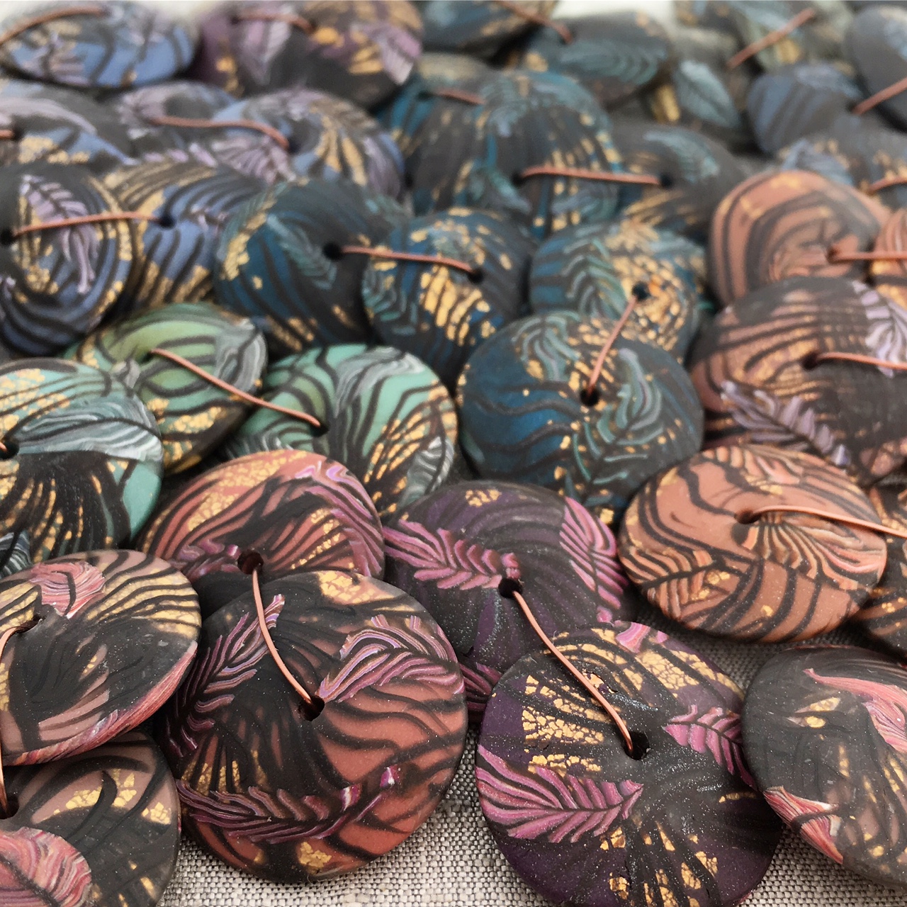 Art Bead Scene Blog: Bead Table Wednesday - Wafer Bead Inspiration