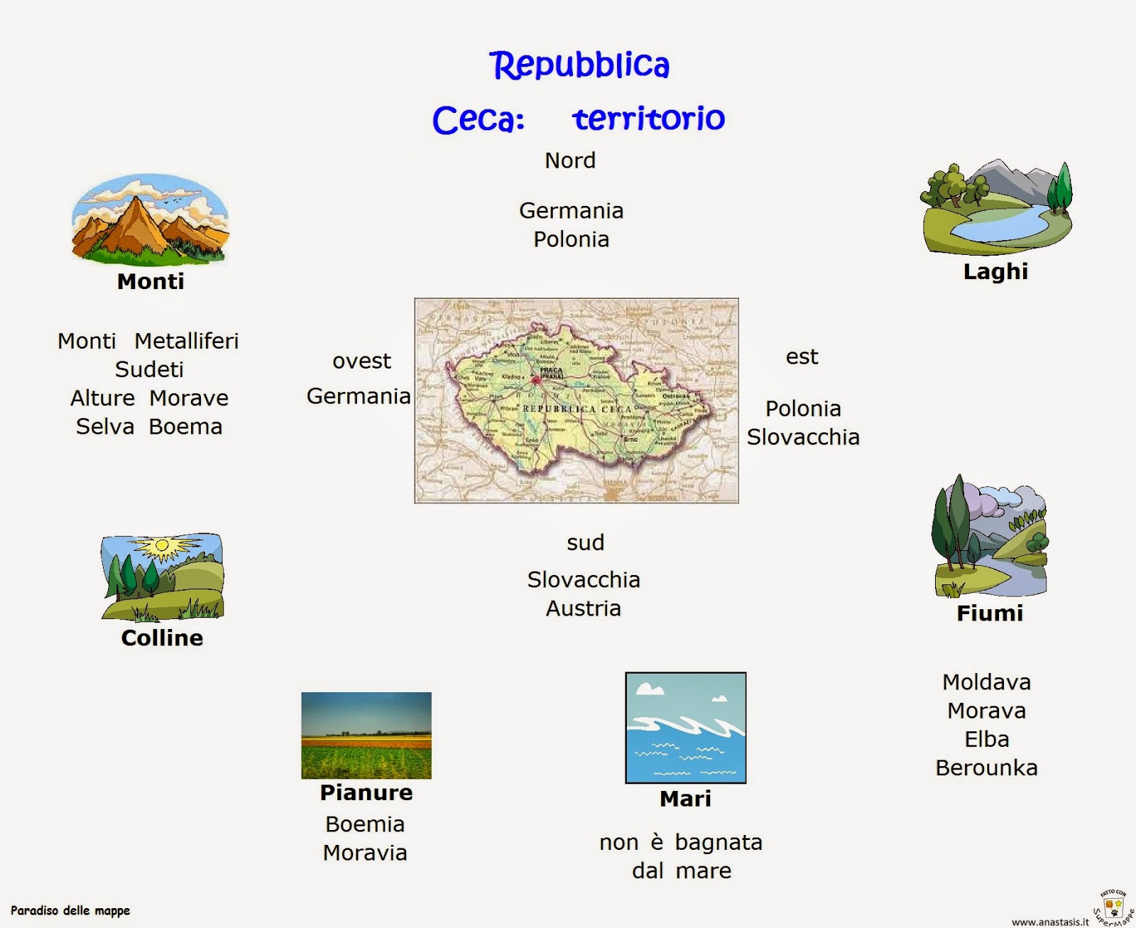 Paradiso delle mappe: Repubblica Ceca: territorio