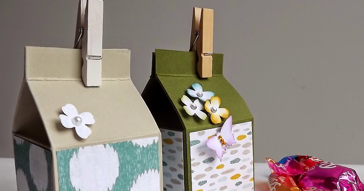 MaudiePapercraft: Mini milk carton box tutorial