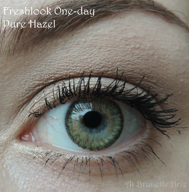 At Brunette Briz: Freshlook One-day Gray & Pure Hazel contact lenses