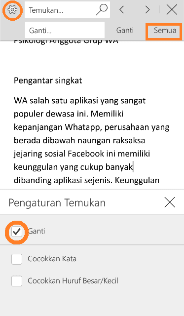 Cara mengganti tulisan di word (Replace) pada PC dan Smartphone ...