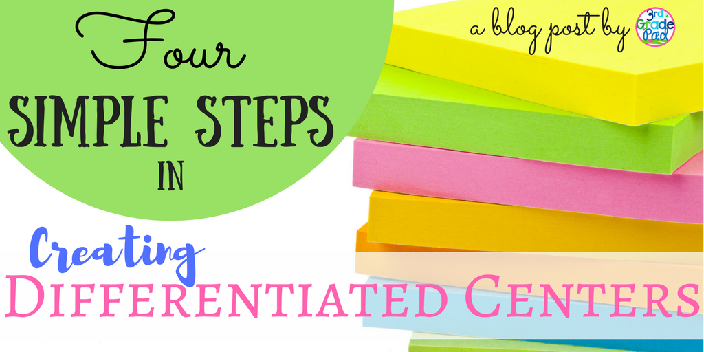 Differentiate Centers Using Simple Color Coding - 3rd Grade Pad