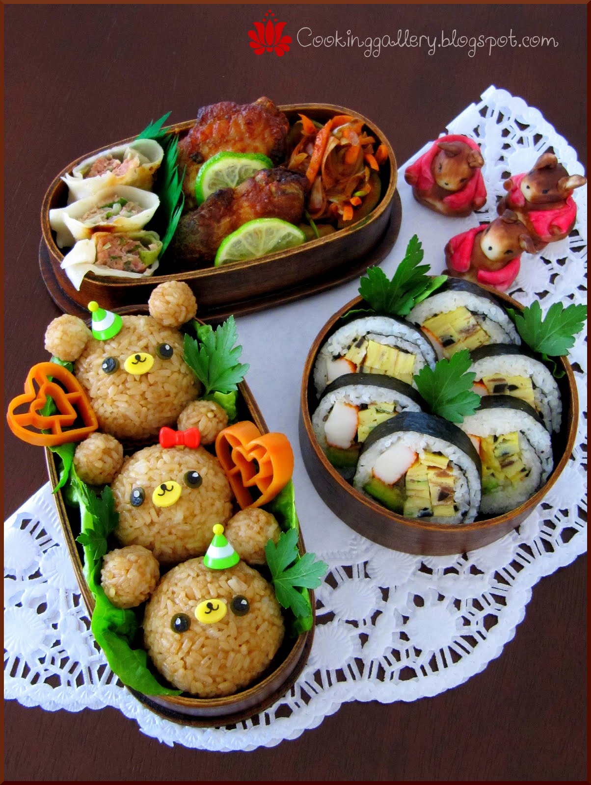Happy Brown Bears Bento | Cooking Gallery
