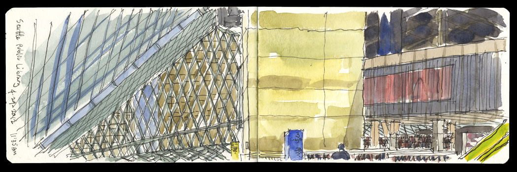 Urban Sketchers Seattle: Seattle Public Library, Central Branch