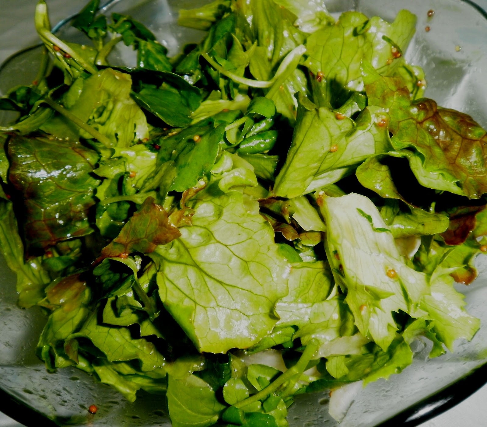 salada de alface e agriões - Baú da Conceição