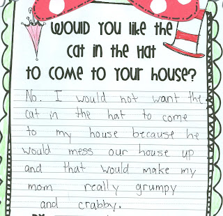 First Grade Fever! by Christie: Cat in the Hat Writing Craftivity