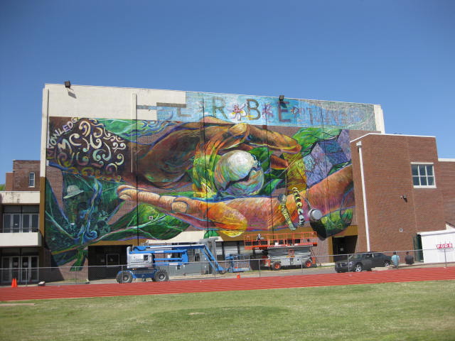 UrbanArt: Central High School Mural by Josh Sarantitis Nears Completion